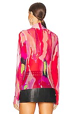 MSGM Mesh Turtleneck Top in Cyclemen | REVOLVE