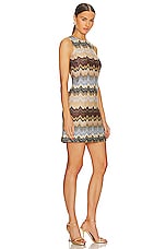 Missoni Sleeveless Mini Dress in Brown Base Multi Zig Zag | REVOLVE
