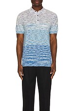 Missoni Short Sleeve Polo in Blue Space Dye | REVOLVE