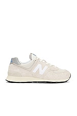 New Balance 574 in White & Grey | REVOLVE