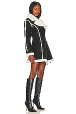 NBD Jaedon Faux Shearling Jacket Dress in Black | REVOLVE
