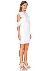 NICHOLAS Fold Frill Dress in White | REVOLVE