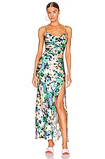NICHOLAS Simone Cowl Neck Gown in Painted Floral | REVOLVE
