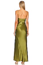 NICHOLAS Simone Cowl Neck Dress in Olive | REVOLVE