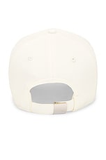 Nike Structured Metal Logo Cap in Coconut Milk & Metallic Silver | REVOLVE