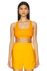 Nike Swoosh Sports Bra in Sundial & White | REVOLVE