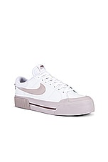 Nike Court Legacy Lift Sneaker in White, Platinum Violet, & Smokey ...
