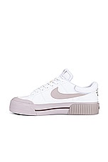 Nike Court Legacy Lift Sneaker in White, Platinum Violet, & Smokey ...