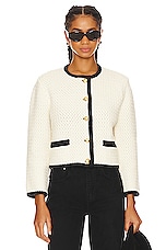 NILI LOTAN Perah Jacket in Dark Navy & Ivory | REVOLVE