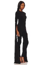 Norma Kamali Ribbon Sleeve Jumsuit in Black | REVOLVE