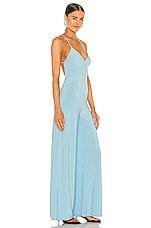 Norma Kamali x REVOLVE Low Back Slip Jumpsuit in Powder Blue | REVOLVE