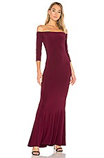 Norma Kamali x REVOLVE Off the Shoulder Fishtail Gown in Plum | REVOLVE