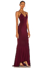 Norma Kamali x REVOLVE Low Back Slip Mermaid Fishtail Gown in Plum | REVOLVE