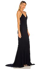 Norma Kamali X REVOLVE Low Back Slip Mermaid Fishtail Gown in Midnight in Navy | REVOLVE