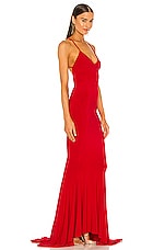 Norma Kamali X REVOLVE Low Back Slip Mermaid Fishtail Gown in Red | REVOLVE
