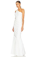 Norma Kamali Diana Fishtail Gown in Snow White | REVOLVE