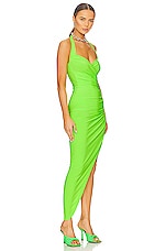 Norma Kamali Cayla Side Drape Gown in Neon Green | REVOLVE