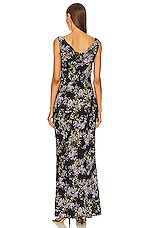Norma Kamali Deep Drape Neck Gown in Lavender Floral | REVOLVE
