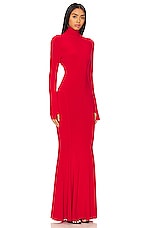 Norma Kamali x REVOLVE Turtle Fishtail Gown in Tiger Red | REVOLVE