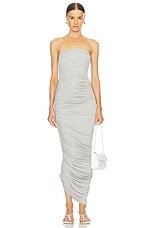 Norma Kamali Strapless Diana Gown in Light Grey | REVOLVE