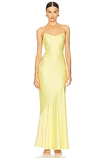 Nookie Entice Drape Gown in Lemon | REVOLVE