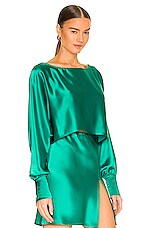 NONchalant Label Tayla Cuffed Top in Emerald | REVOLVE