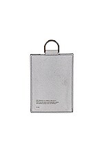 OFF-WHITE Seasonal Logo Badge Holder in Silver & Black | REVOLVE