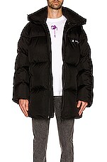 OFF-WHITE Tuck Detail Puffer in Black | REVOLVE