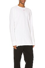 OFF-WHITE Stencil Long Sleeve Tee in White & Red | REVOLVE