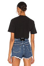 OFF-WHITE Rib Cropped Casual Tee in Black & White | REVOLVE