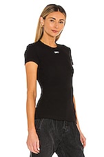 OFF-WHITE Basic Ribbed Tee in Black & White | REVOLVE