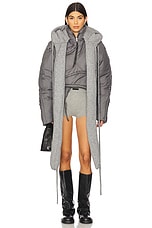 Ottolinger Deconstructed Cropped Puffer Jacket in Grey | REVOLVE