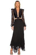 PatBO Plunge Netted Beach Dress in Black | REVOLVE