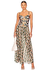 PatBO Plitka Sleeveless Lace Up Maxi Dress in Olive | REVOLVE