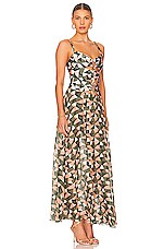 PatBO Plitka Sleeveless Lace Up Maxi Dress in Olive | REVOLVE