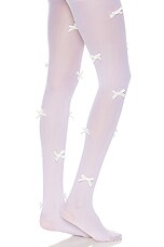 petit moments Bow Tights in Ivory | REVOLVE