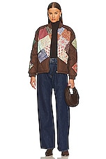 Found Quilt Patch Jacket in Brown & Multi | REVOLVE