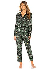 Plush Silky Jungle Print PJ Set in Emerald Print | REVOLVE