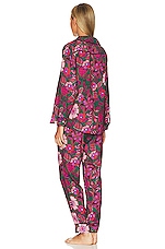 Plush Floral Pajama Set With Eye Mask in Fuchsia Multi | REVOLVE