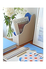 Printworks Magazine Rack in Beige & Blue | REVOLVE