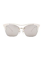 Prada Square Temple Evolution in White, Pale Gold & Grey Silver Mirror ...