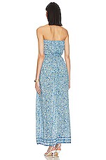 Poupette St Barth Mara Long Dress in BLUE MAYFLOWER | REVOLVE