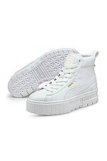 Puma Mayze Mid Sneaker in Puma White | REVOLVE