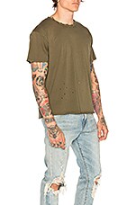 R13 Surplus Destroyed Tee in Warm Olive Drab | REVOLVE