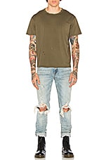 R13 Surplus Destroyed Tee in Warm Olive Drab | REVOLVE