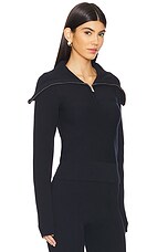 REMAIN Zipped Collar Sweater in Vulcan | REVOLVE