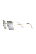 Ray-Ban Rectangle in Arista & Clear Gradient Blue | REVOLVE