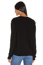 RE/DONE x Hanes Henley Long Sleeve Tee in Black | REVOLVE