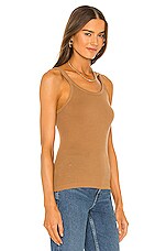 RE/DONE X Hanes Ribbed Tank in Caramel | REVOLVE