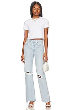 RE/DONE Micro Tee in Optic White | REVOLVE